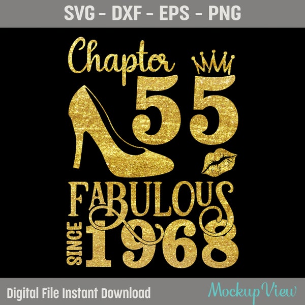 Chapter 55 Fabulous Since 1968 Svg - Etsy Ireland