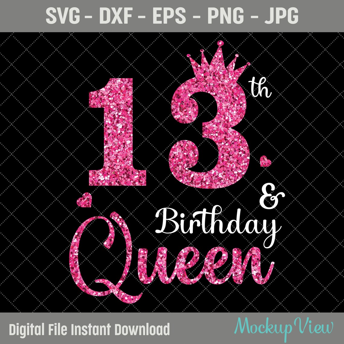 13th Birthday Queen SVG 13th Birthday Svg 13 Years Old - Etsy