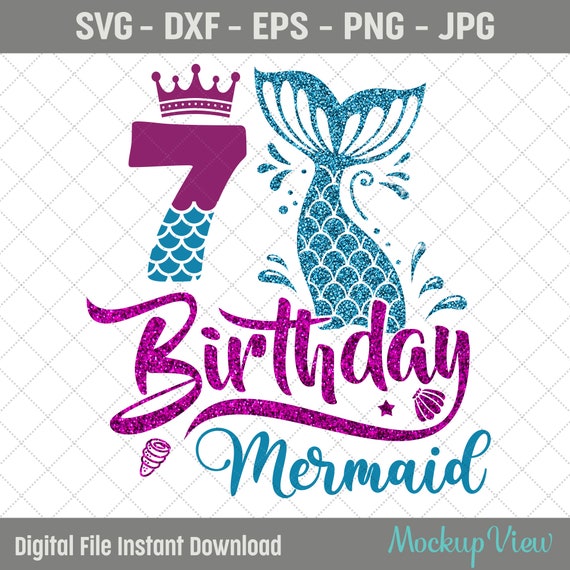 Cutting Svg Png Mermaid Tail Svg Twenty Years old Birthday Mermaid SVG ...