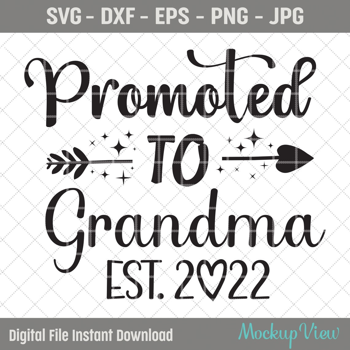 Promoted to Grandma Est 2022 SVG Pregnancy Announcement 2022 - Etsy