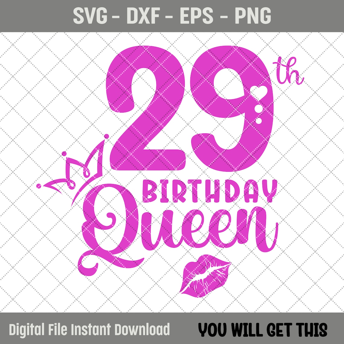 29th Birthday Queen SVG 29th Birthday Girl Svg It's My - Etsy