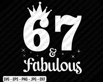 67th Birthday Svg | Etsy