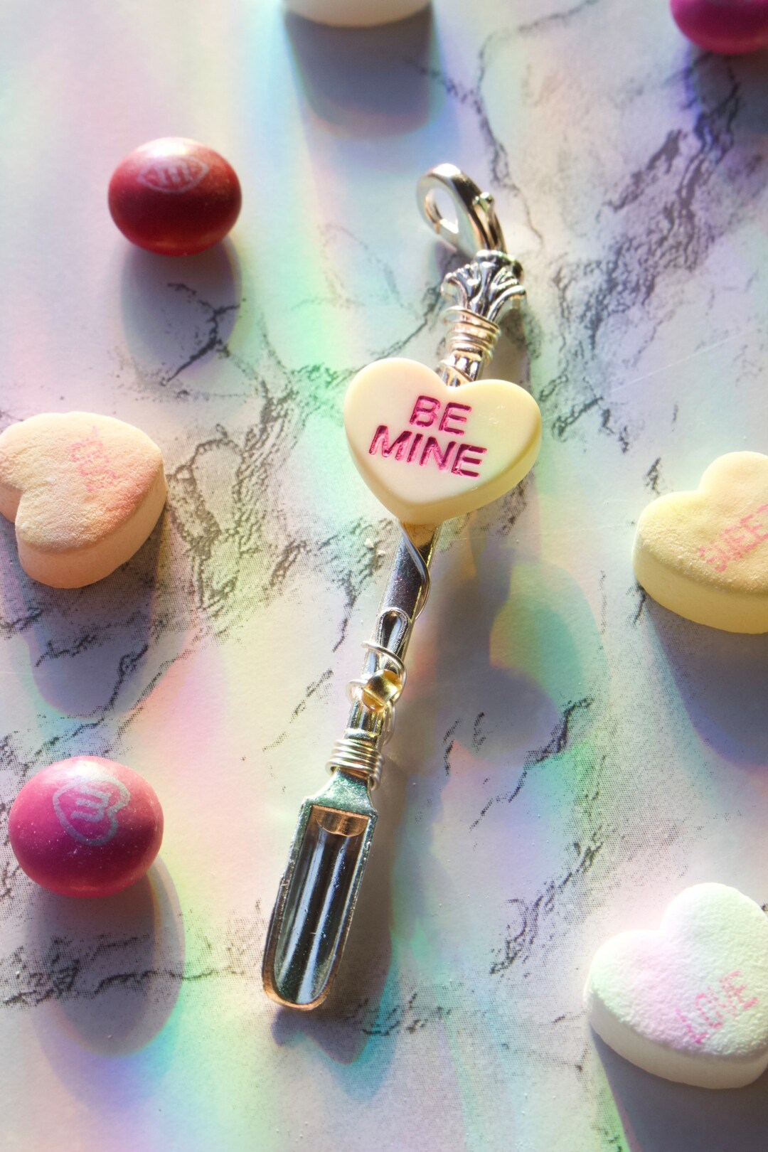 Candy Heart Spoon Pendant Jewelry, Hug Me Heart Mini Spoon Pendant ...