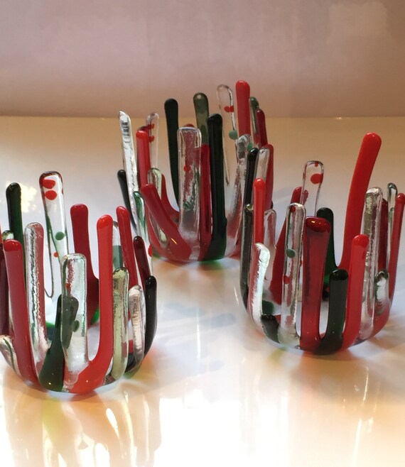 Artisan Fused Glass Handmade Glass Art Multi Coloured - Etsy