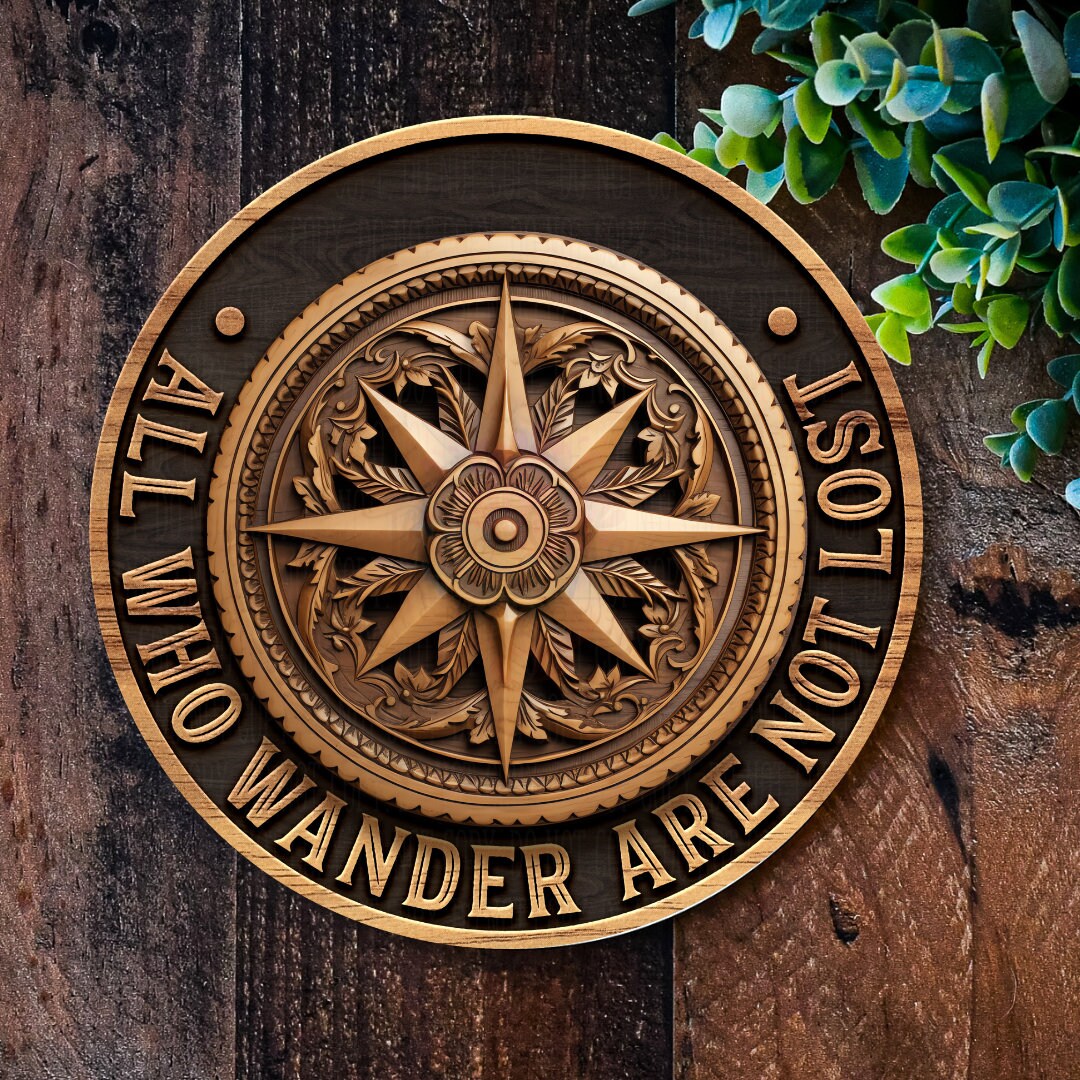 All Who Wander Sign, Welcome Wreath Sign, Everyday Door Décor, Garden ...