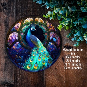Peacock Sign, Metal Peacock, Peacock Wreath Sign, Garden Décor , Front ...