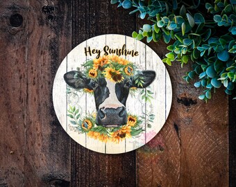 Cow Metal Wreath Sign - Etsy