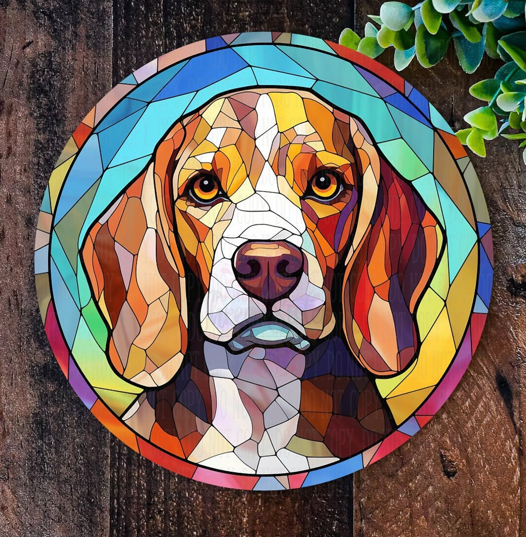 Beagle Dog Sign, Pet Memorial, Wreath Sign, Door Sign, Dogs Welcome ...