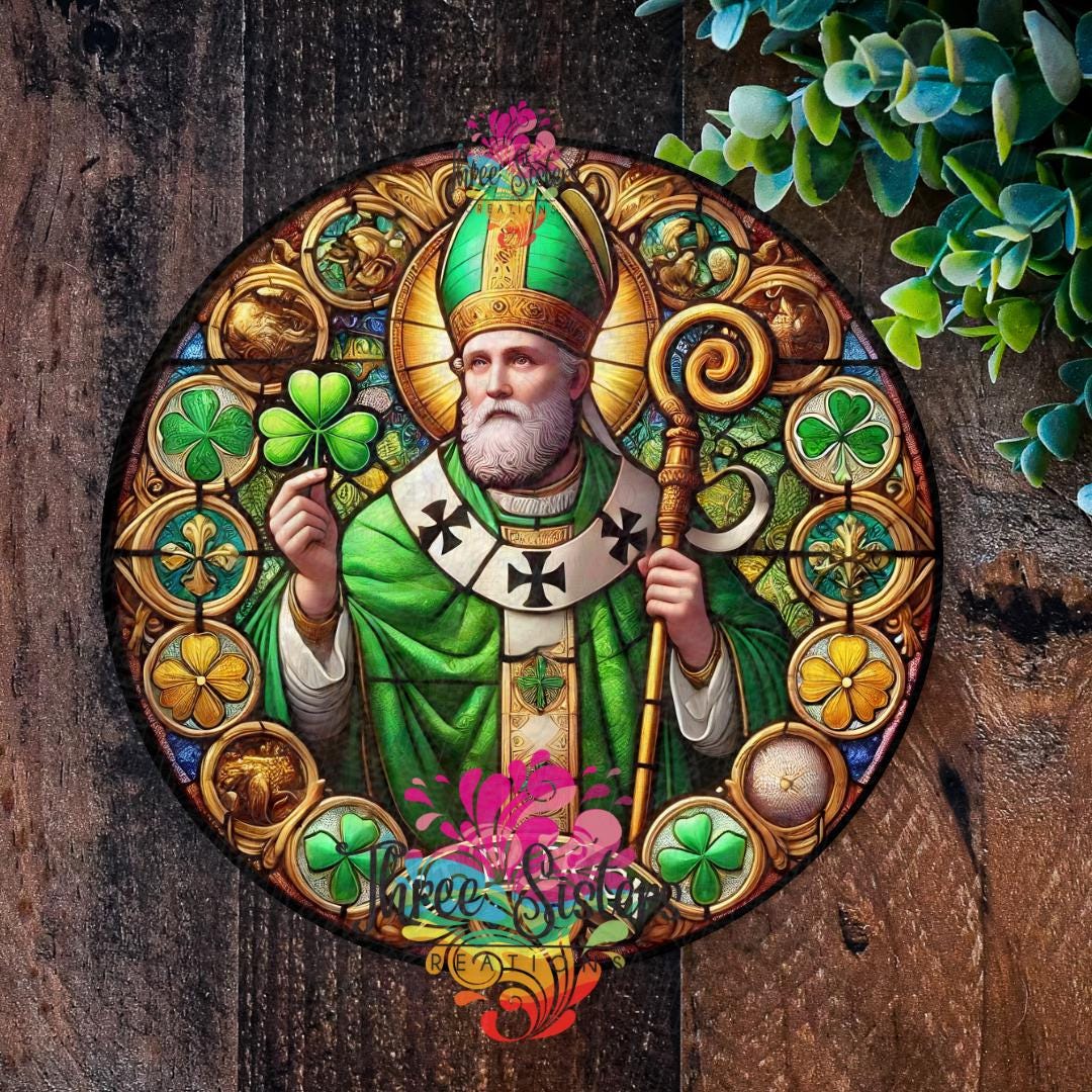 St Patrick's Day Sign, Patron Saint Art, Gaelic Garden Decorations ...