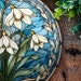 IMITATION Stained Glass Snowdrop Sign, Metal Sign, Garden Decorations ...