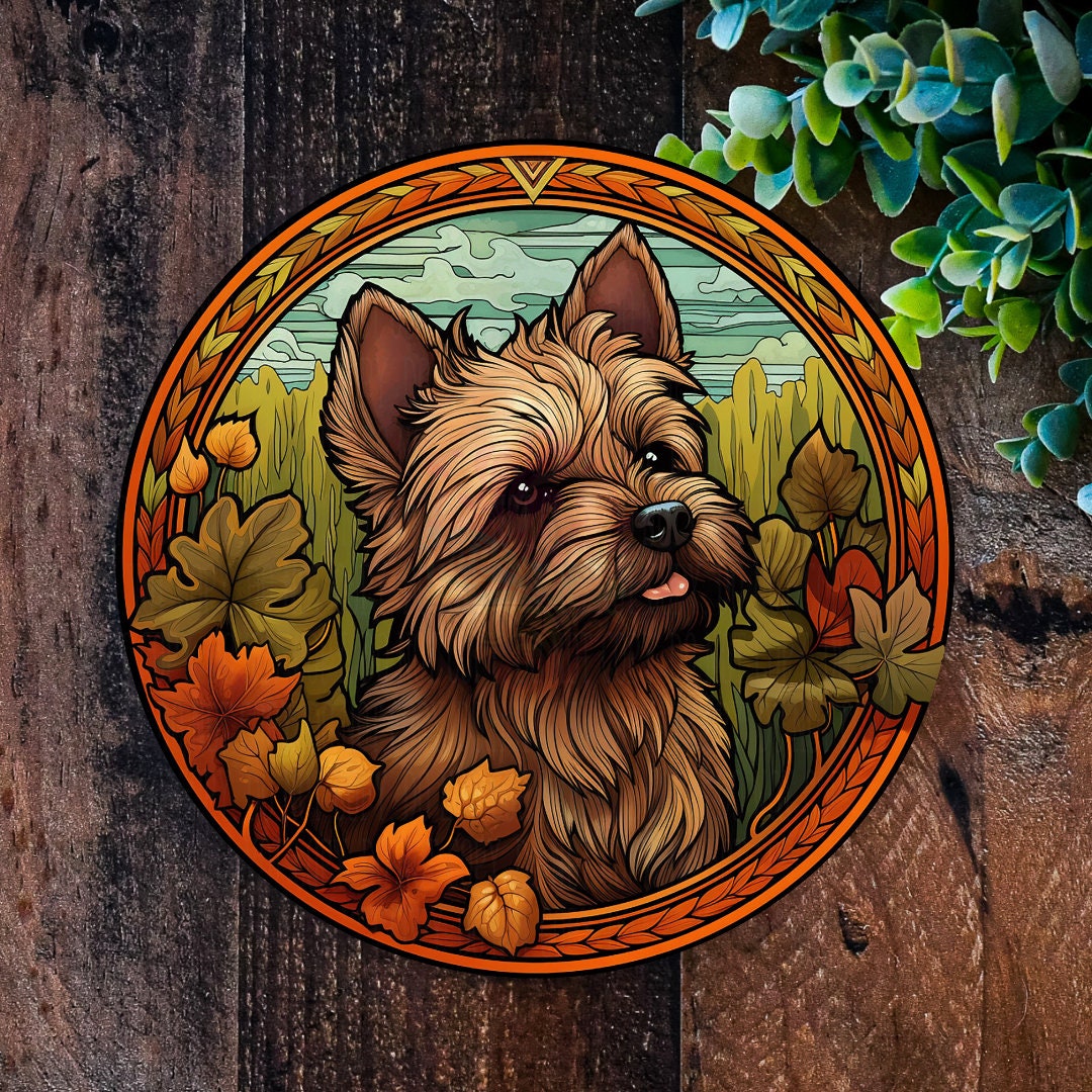 Cain Terrier Dog Gifts, Metal Dog Sign, Pet Memorial Plaque, Dog Wreath ...