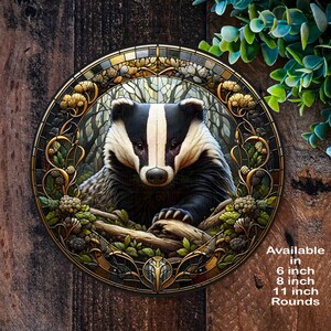 Badger Sign, Badger Lover Gift, Metal Badger Plaque, Garden Decorations ...