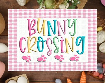 Metal Bunny Crossing Sign - Etsy