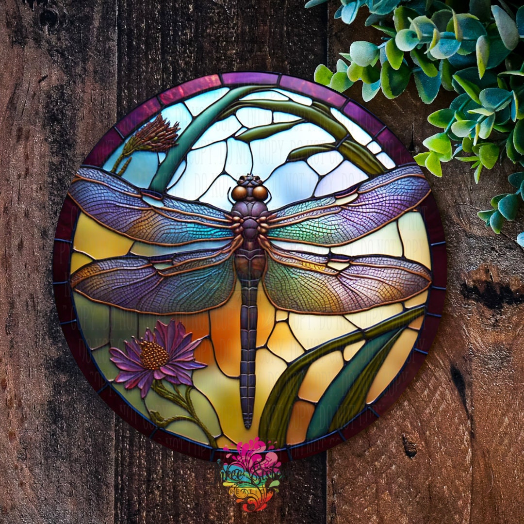 Dragonfly Gift, Dragonfly Sign, Metal Dragonfly Sign, Welcome Wreath ...