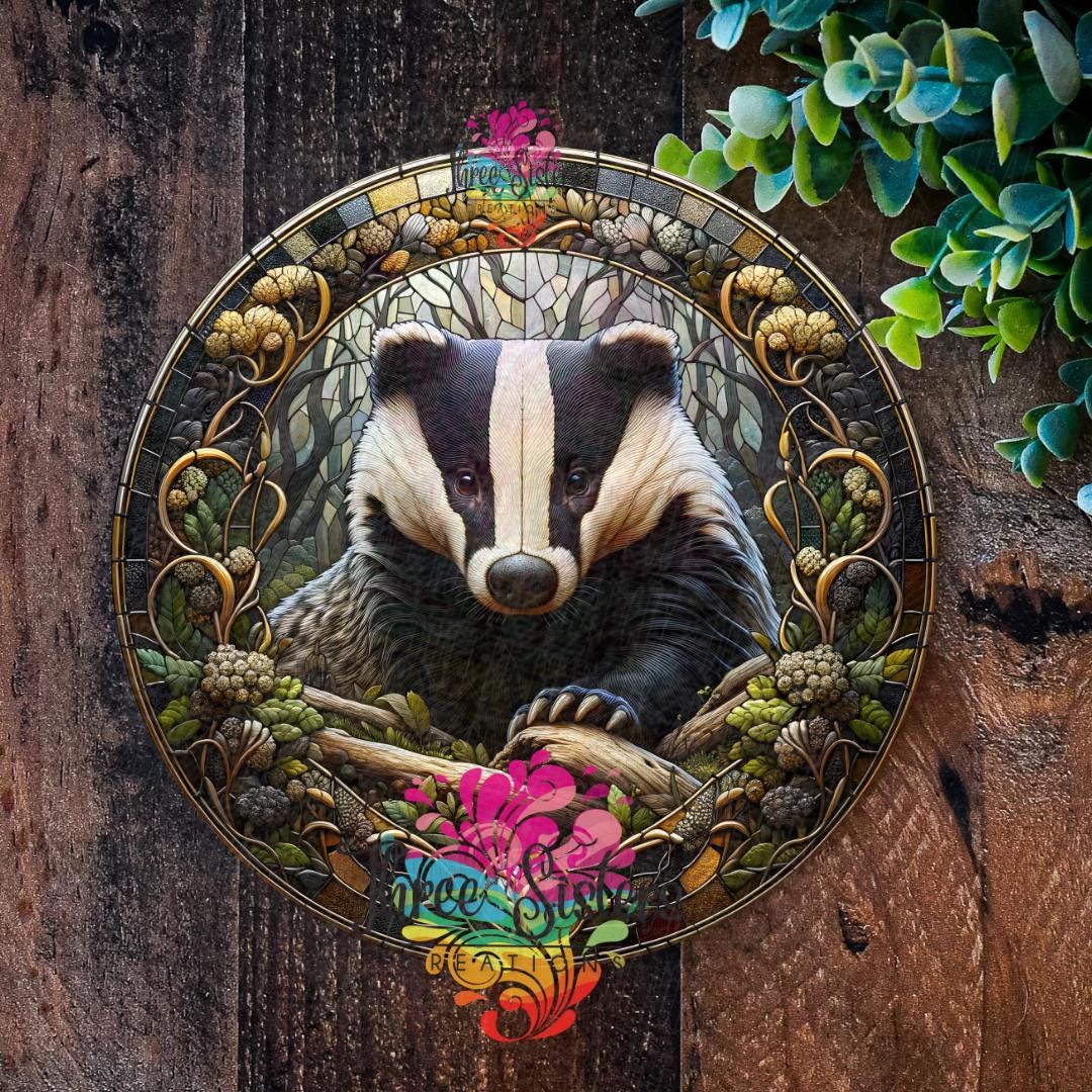 Badger Sign, Badger Lover Gift, Metal Badger Plaque, Garden Decorations ...