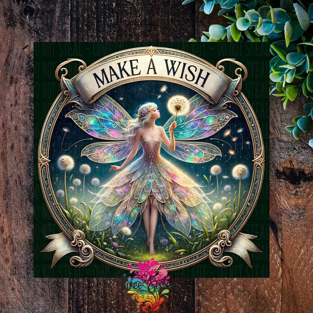 Garden Fairy Sign, Make A Wish, Enchanted Garden Decorations, Fairy ...