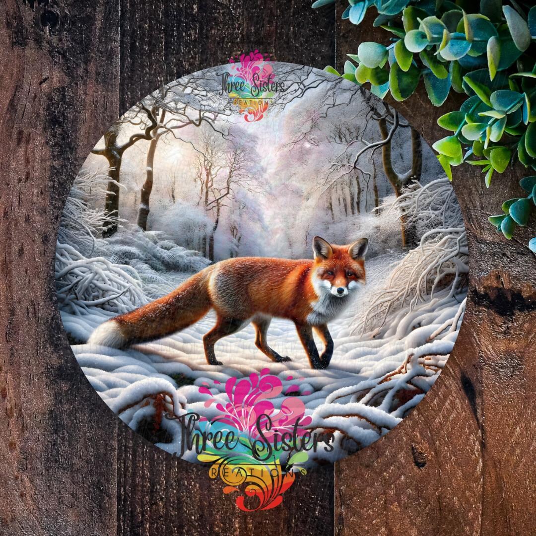 Fox Gifts Fox and Snow Sign Outdoor Decoration Garden Decor Gift Fox ...