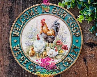 Door Hanger - Welcome to Our Coop - Etsy