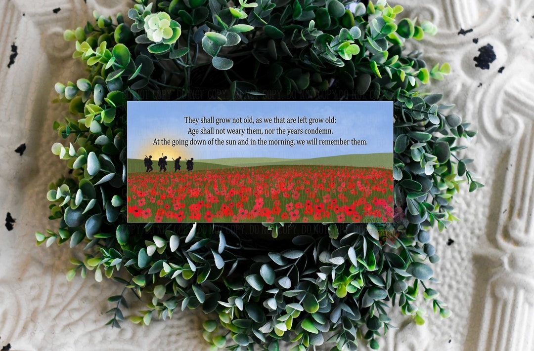 Remembrance Day Wreath Sign,poppy Day Wreath Sign, for the Fallen Sign ...