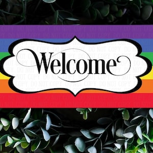 Pride Welcome Sign, Pride Wreath Sign, Welcome Wreath Sign, Pride ...