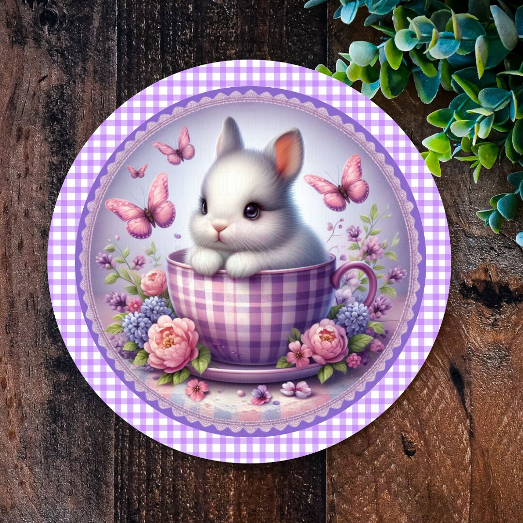 Easter Wreath, Easter Bunny Sign, Spring Wreath Signs, Easter Door Sign ...