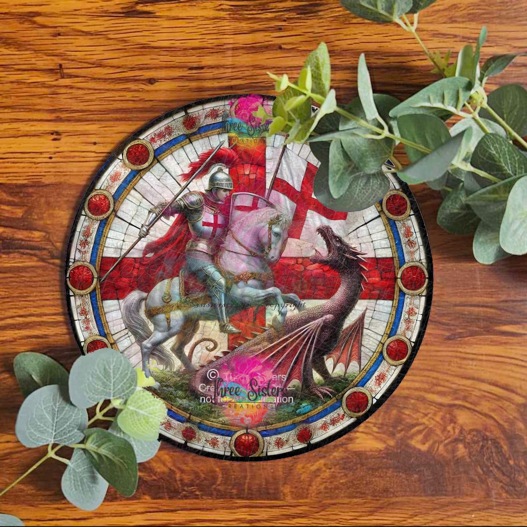St. George and Dragon Metal Sign – England Flag Outdoor Wall Art - Etsy