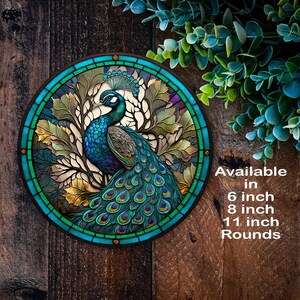 Peacock Sign, Metal Peacock, Peacock Wreath Sign, Garden Decoration ...