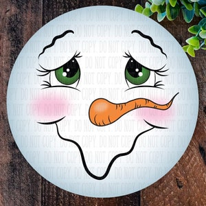 Snowman Face Sign, Snowman Sign, Winter Wreath Sign, Christmas Wreath ...