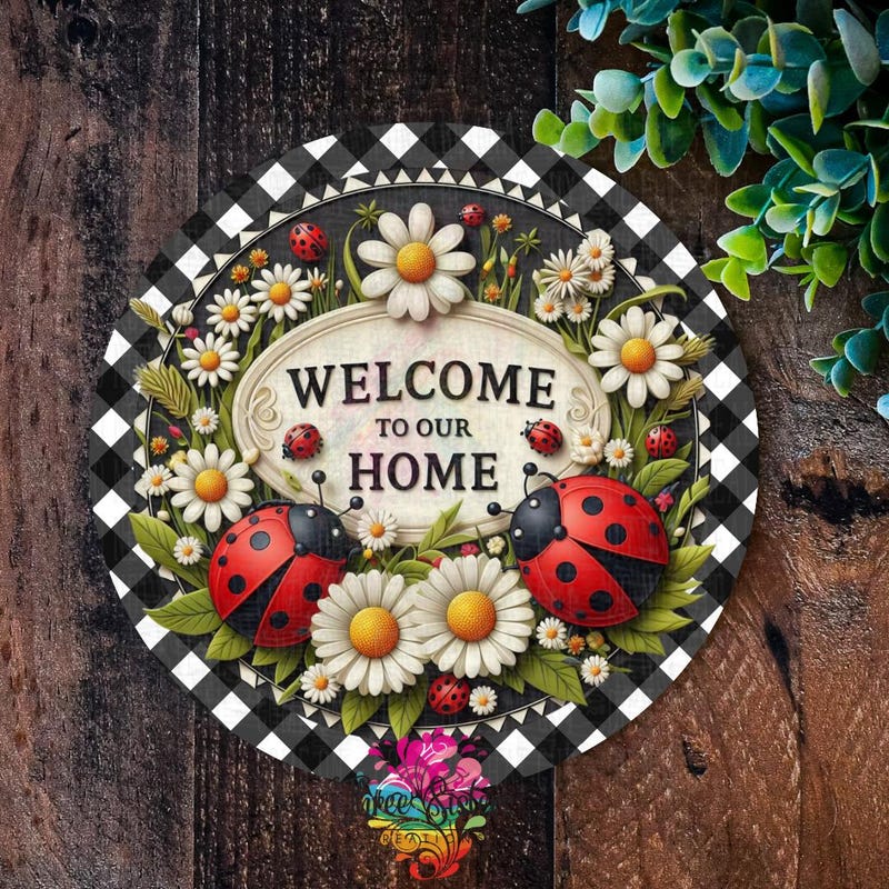 Ladybug Welcome Sign - Etsy