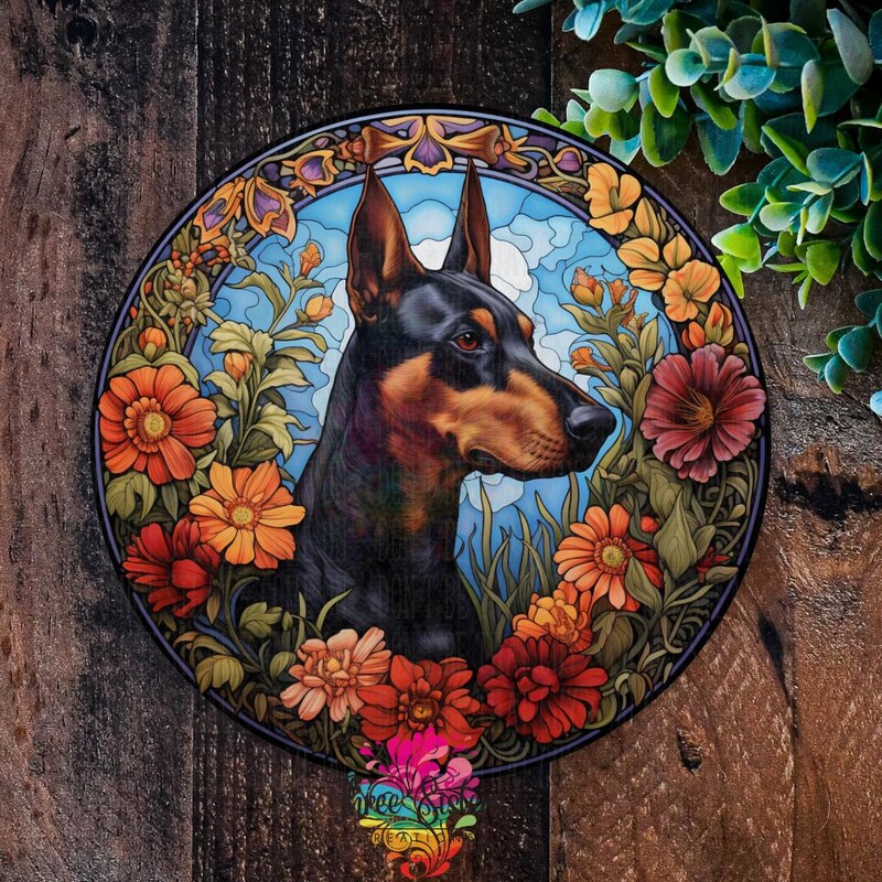 Doberman Dog Sign - Etsy