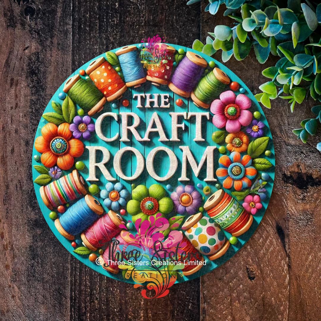 Craft Room Sign Craft Room Door Sign Arts and Crafts Plaque Craft Room ...