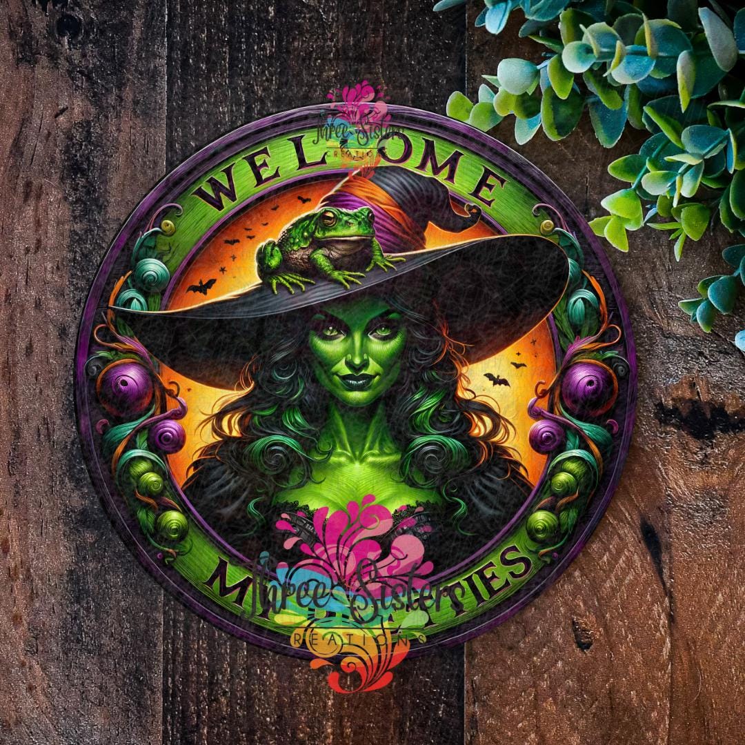Witch Welcome Sign, Welcome My Pretties Plaque , Halloween Décor ...