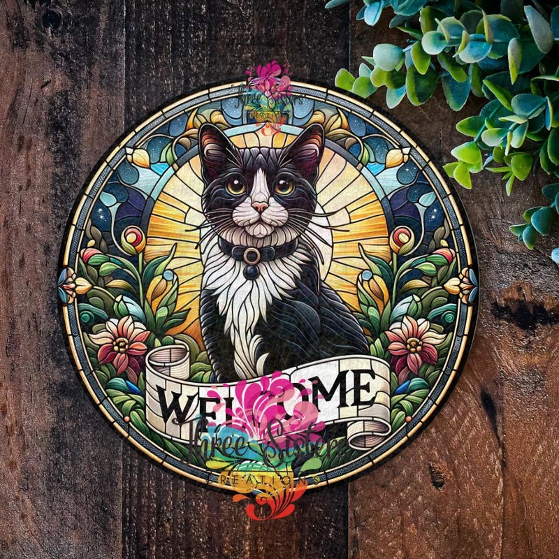 Cat Welcome Sign - Etsy