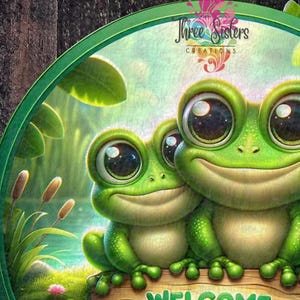 Frog Welcome to Our Pad Metal Sign, Garden Pond Plaque, Frog Gifts, New ...