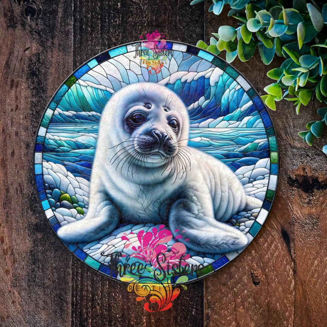 Seal Pup Sign, Marine Life Wall Art Décor, Unique Animal Lover Gift ...