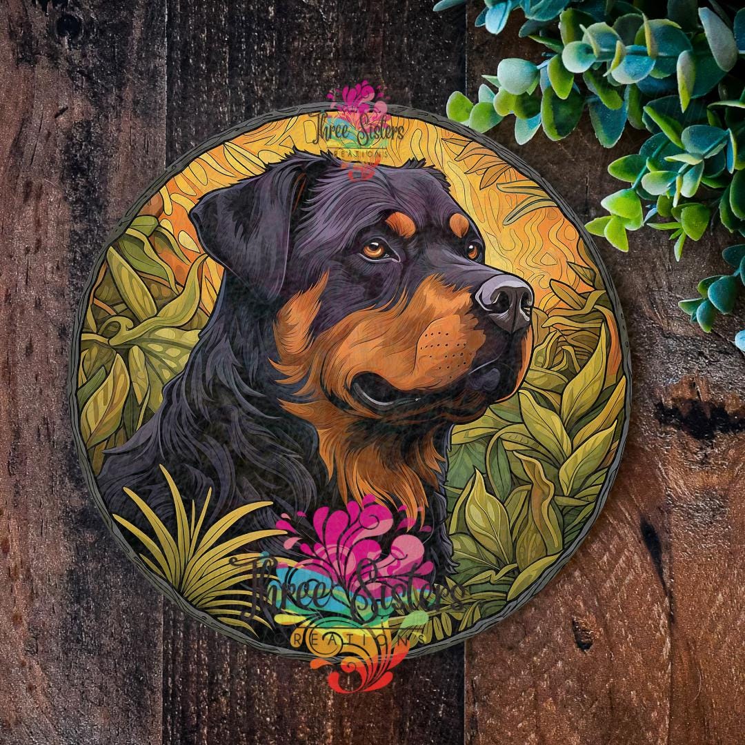 Rottweiler Dog Metal Sign: Floral Pet Memorial Plaque - Etsy UK