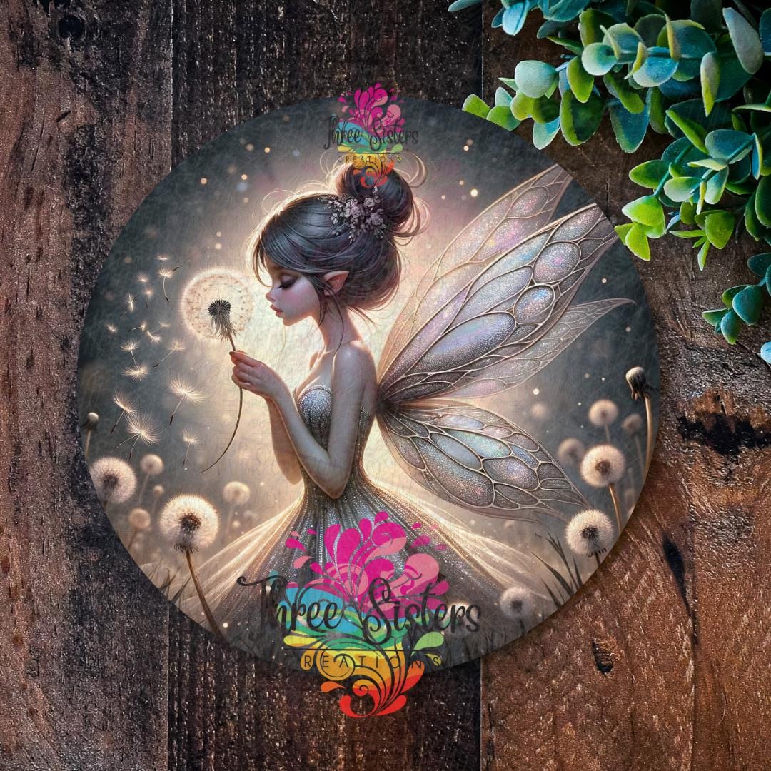 Dandelion Fairy Metal Sign: Enchanted Garden Wall Art - Etsy