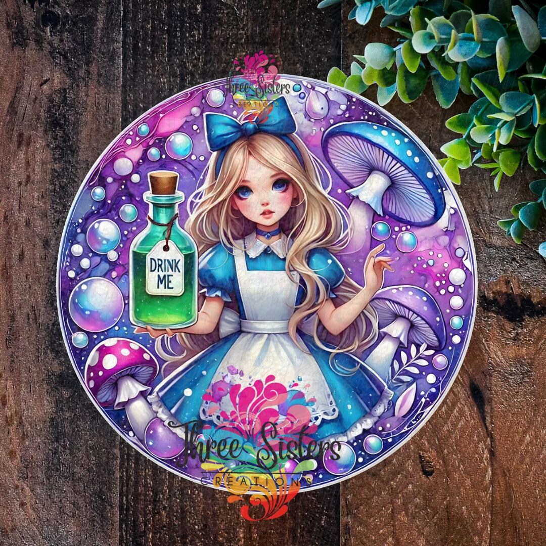 Alice in Wonderland Drink Me Sign Outdoor and Garden Alice Themed ...