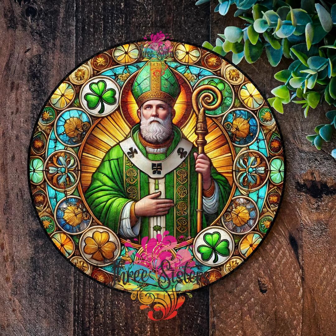 St Patrick's Day Sign, Patron Saint Art, Gaelic Garden Decorations ...