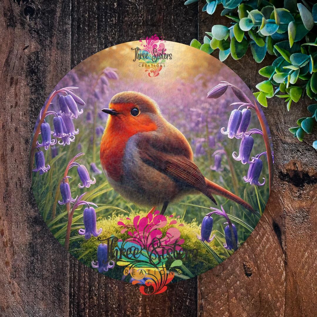 Robin & Bluebell Metal Sign: Nature-inspired Garden Decor - Etsy