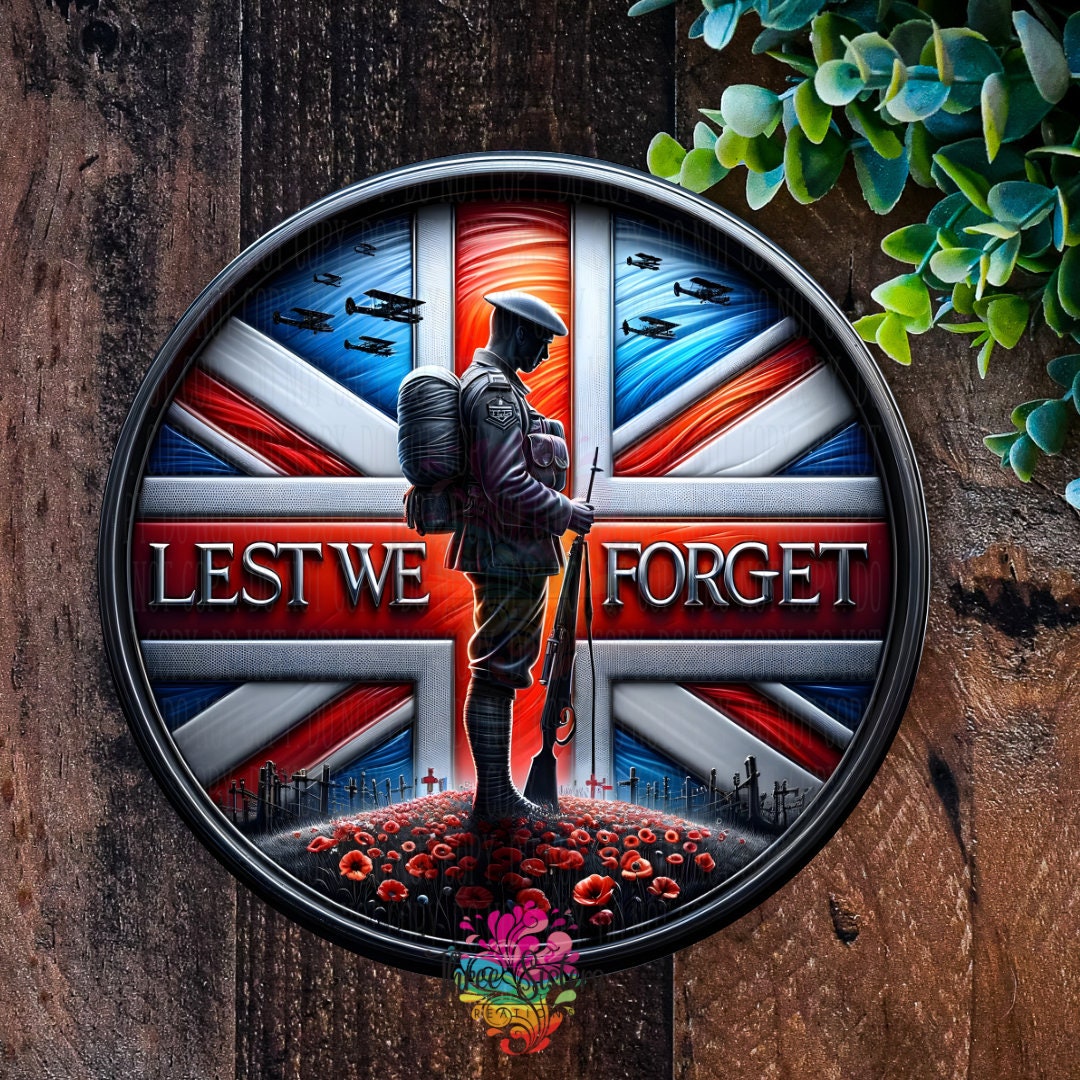 Soldier Silhouette Lest We Forget Sign Perfect for Honouring British ...