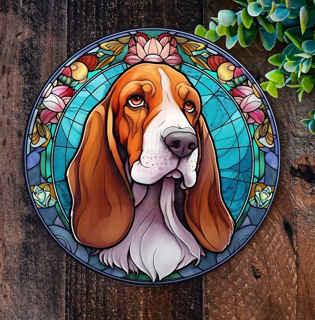 Metal Dog Sign, Basset Hound, Wreath Signs, Dog Lover Gift, Pet ...