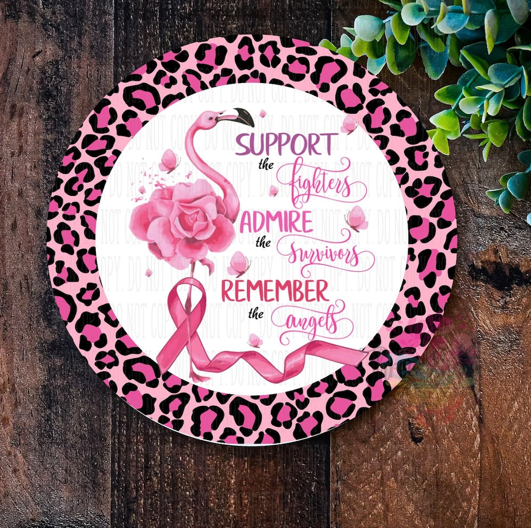 Breast Cancer Awareness, Round Metal Sign for Fundraising and Support ...