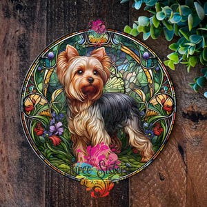 Yorkshire Terrier Sign Yorkie Gifts Dog Garden Ornaments Pet Memorial ...