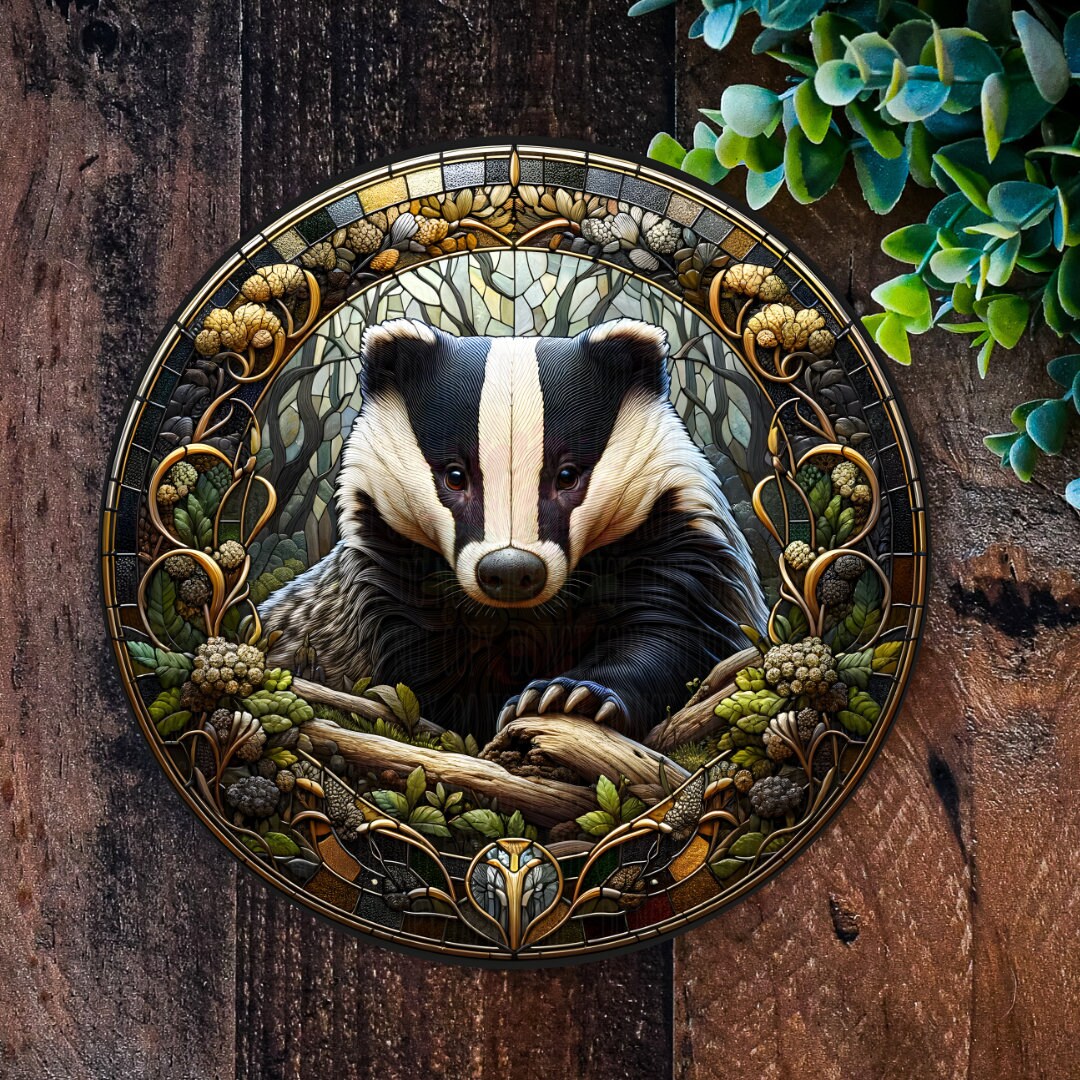 Badger Sign, Badger Lover Gift, Metal Badger Plaque, Garden Decorations ...