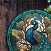 Peacock Sign, Metal Peacock, Peacock Wreath Sign, Garden Decoration ...