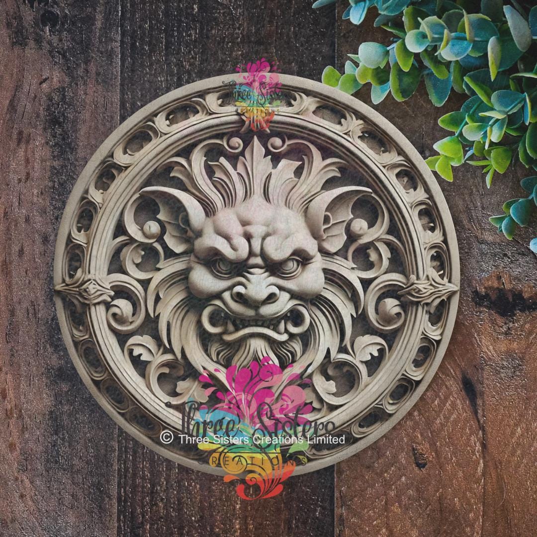 Gargoyle Sign Gothic Wall Art Plaque Unique Outdoor and Garden ...