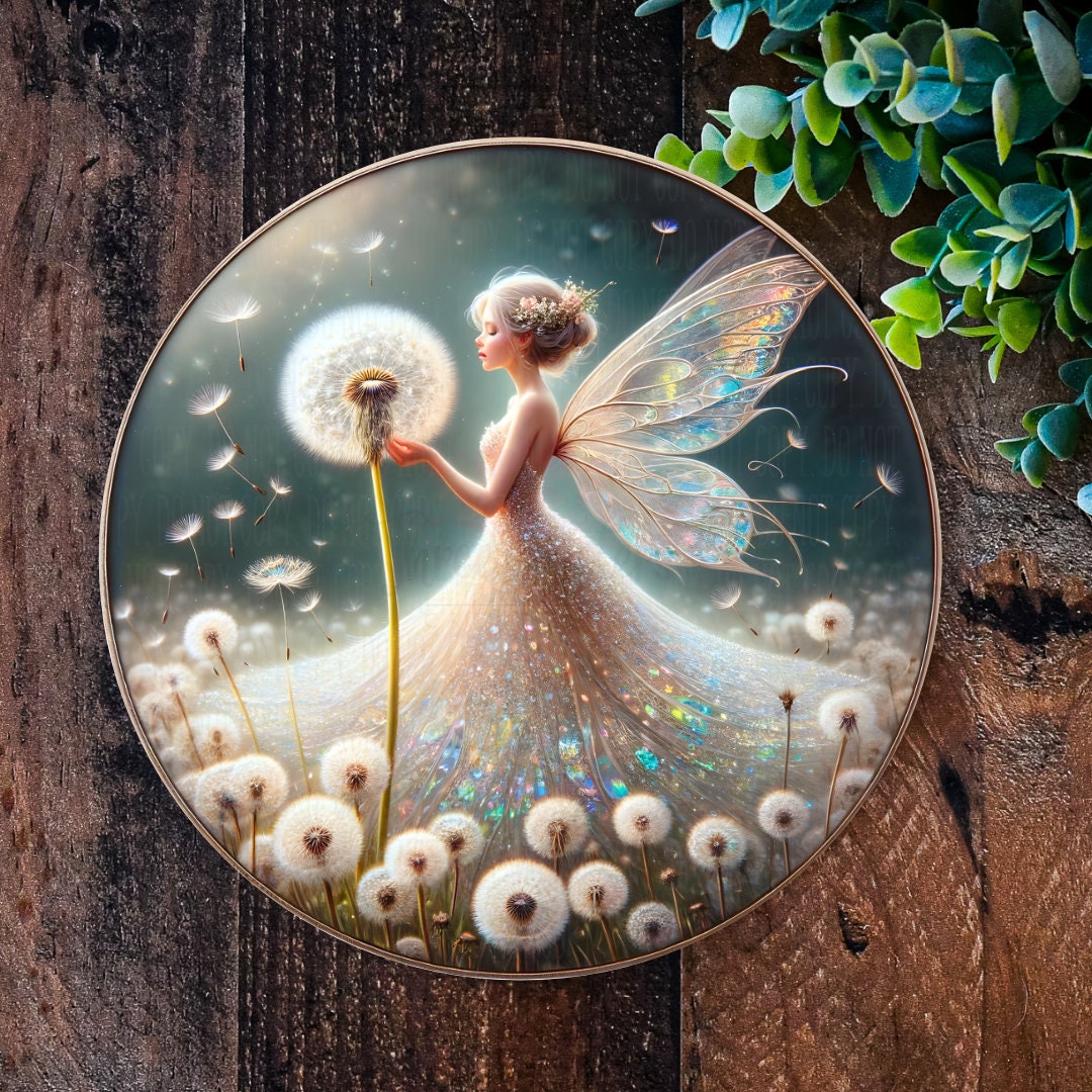 Dandelion Fairy Sign, Make A Wish, Enchanted Garden Decorations, Fairy ...