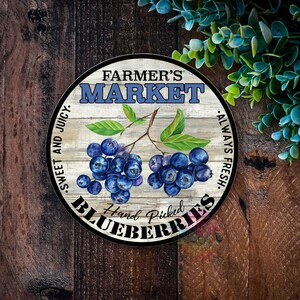 Wreath Sign Blueberries Wreath Sign Farm Fresh Wreath Sign - Etsy