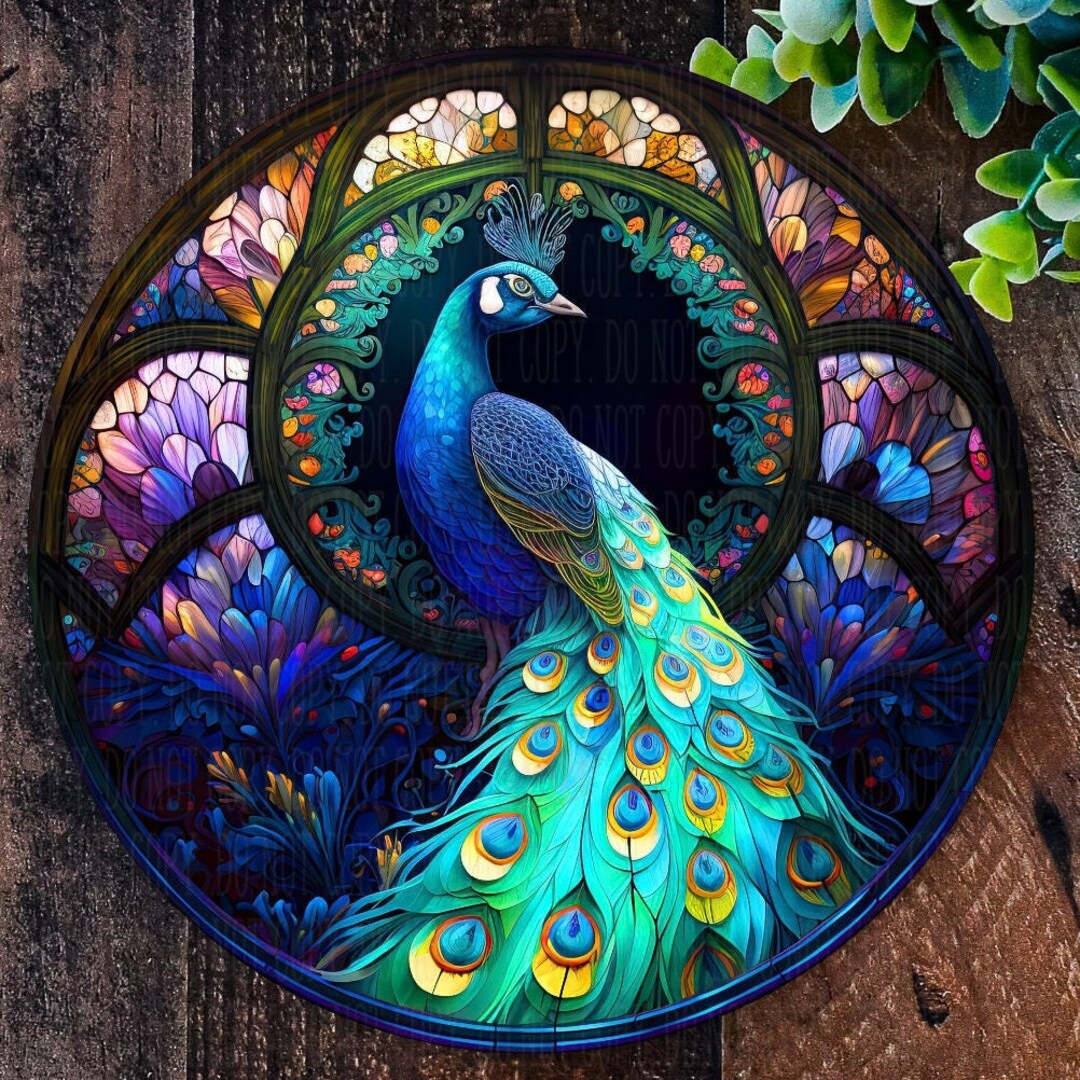 Peacock Sign, Metal Peacock, Peacock Wreath Sign, Garden Décor , Front ...